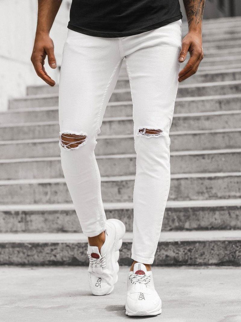 Pánske rifle Biele OZONEE DP/586/R2 | OZONEE.SK