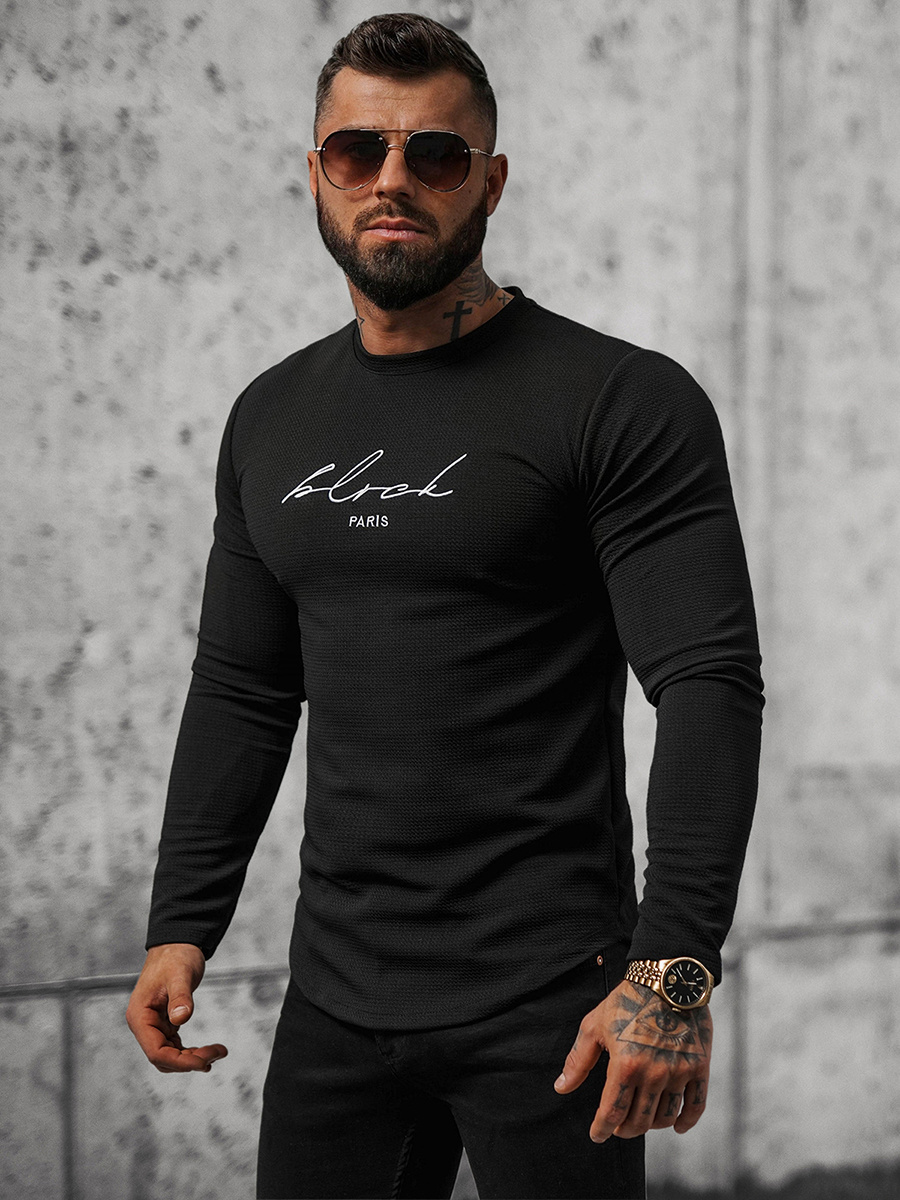 Pánska Mikina Čierna OZONEE O/5930BZ | OZONEE.SK