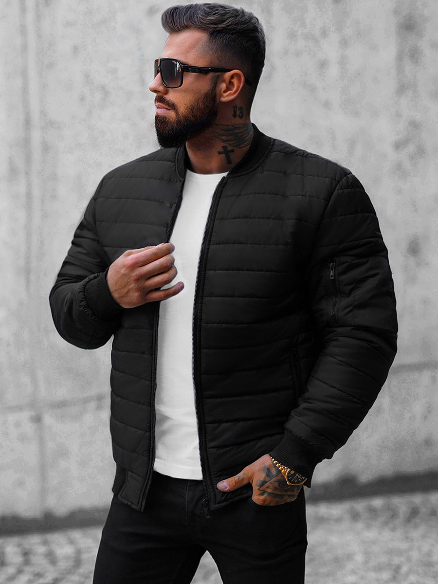 Pánska Bunda Čierna OZONEE JS/MY02Z | OZONEE.SK